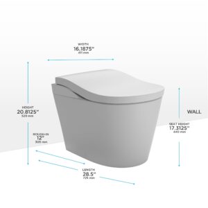 TOTO® Neorest® LS Dual Flush 1.0 or 0.8 GF Integrated Bidet Toilet, Cotton White with Silver Trim - MS8732CUMFG#01S