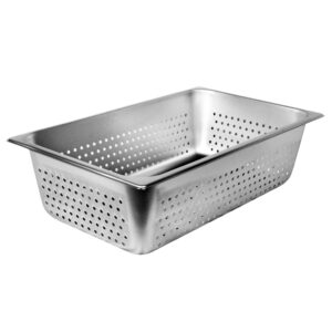 thunder group stpa3006pf steam table pan, full size, perforated, 6" deep, anti-jam, 24 gauge, 18/8 stainless steel, nsf (made in china), pack of 6