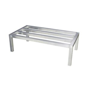 thunder group aldn2036e dunnage rack, 20" x 36" x 8", capacity 1200 lbs., heavy-duty, square tubing, welded, aluminum, nsf (shipped freight only -no ups)