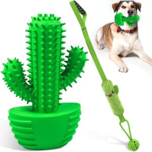 pamlulu dog toys set,dog chew toy cactus tug of war toy set dog squeaky toys for aggressive chewers cactus tough toys interactive for training cleaning teeth