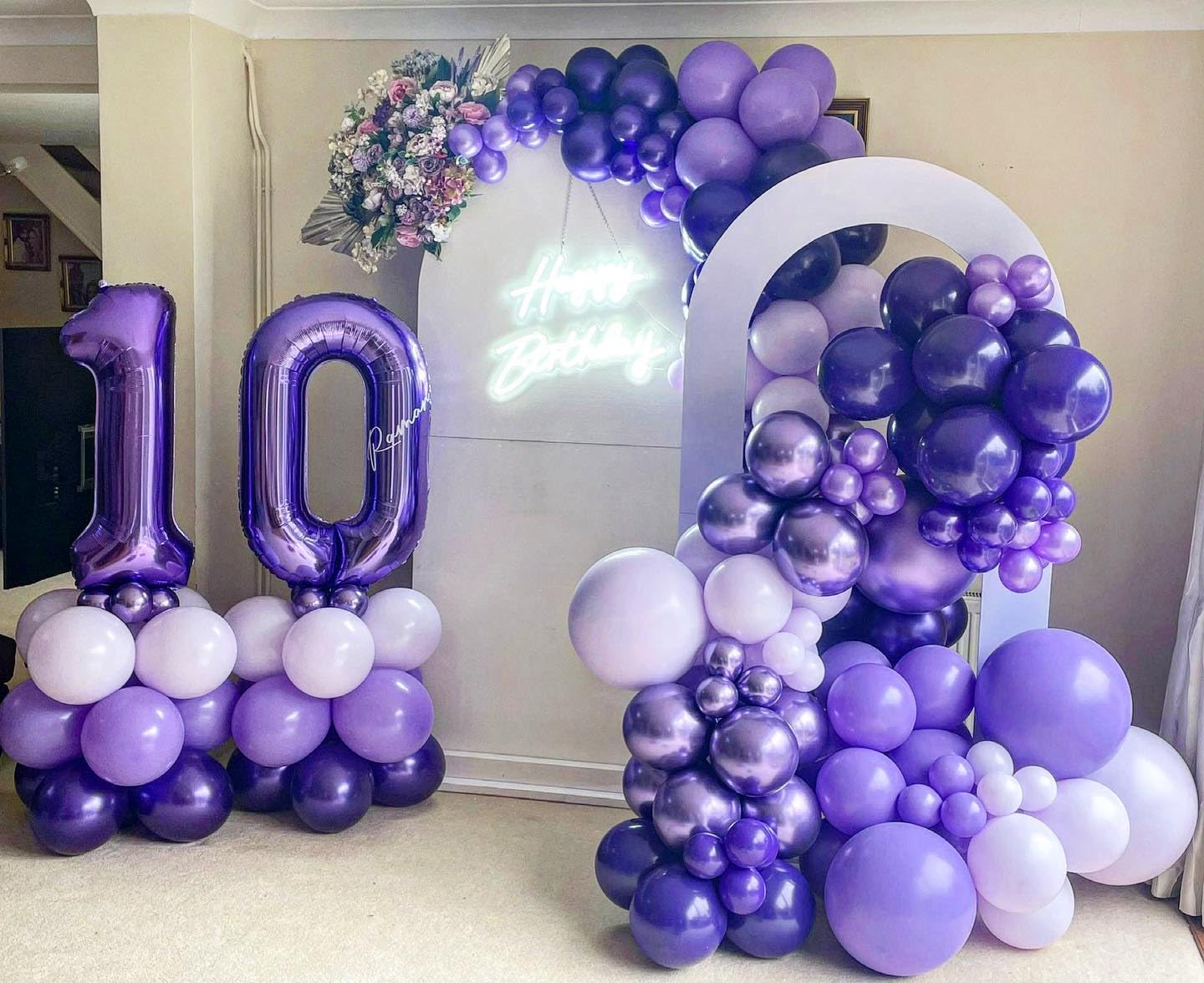 Number 10 Purple Balloons 40 Inch Giant Purple 10 Number Foil Helium Balloons for 10th Purple Birthday Party Supplies 10th Anniversary Events Decorations