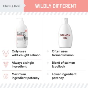 Wild Alaskan Salmon and Pollock Fish Oil for Dogs - 16 oz. of Fish Oil Formula - Pump Cap Bottle - Contains Omega-3 and 6, Vitamin D, EPA, and DHA for Healthy Skin and Coat