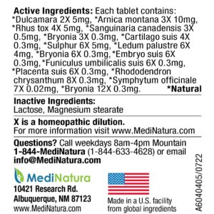 MediNatura T-Relief Pet Arthritis Relief Arnica +12 Powerful Natural Homeopathic Medicines Help Ease Hip & Joint Pain Soreness & Stiffness for Dog & Cat - 90 Tablets (2 Pack)