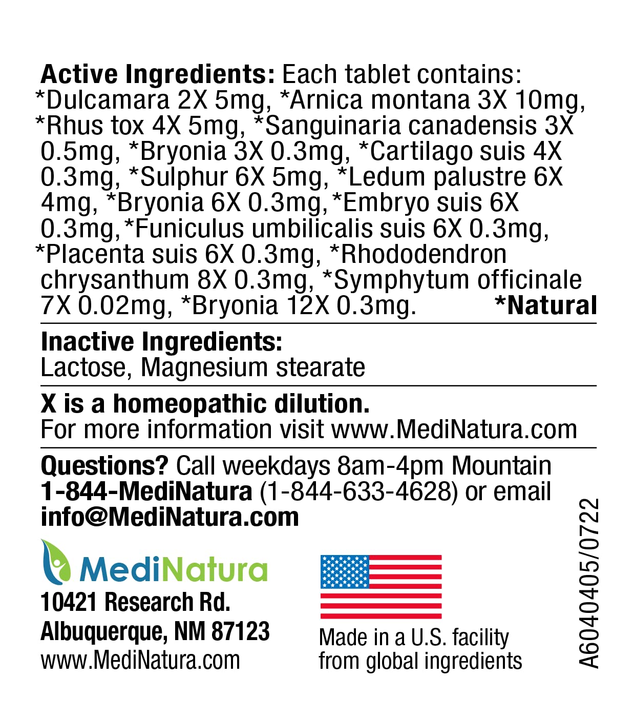 MediNatura T-Relief Pet Arthritis Relief Arnica +12 Powerful Natural Homeopathic Medicines Help Ease Hip & Joint Pain Soreness & Stiffness for Dog & Cat - 90 Tablets (2 Pack)