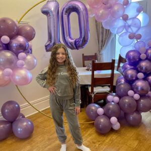 Number 10 Purple Balloons 40 Inch Giant Purple 10 Number Foil Helium Balloons for 10th Purple Birthday Party Supplies 10th Anniversary Events Decorations