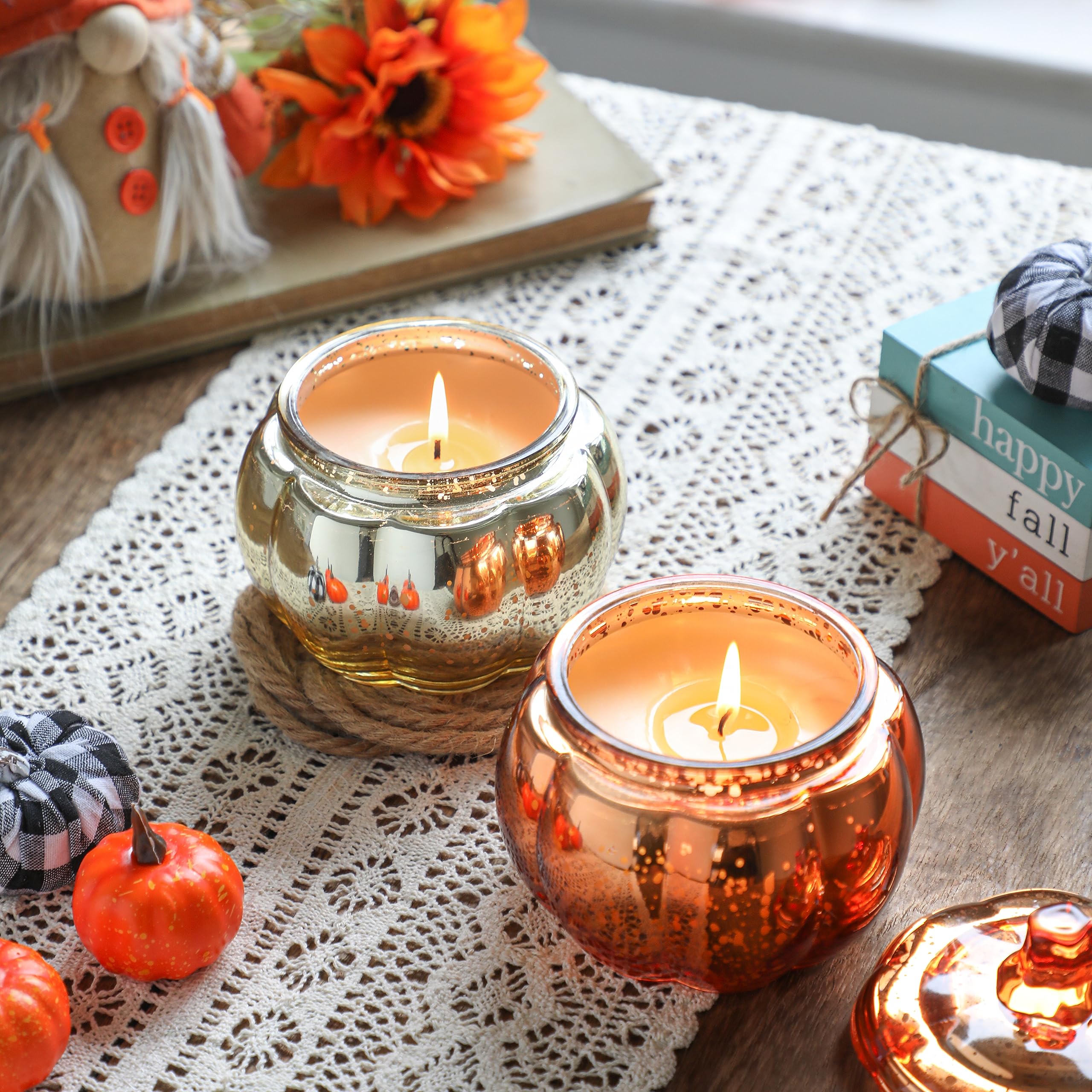 Fall Pumpkin Shaped Candle Fall Pumpkin Spice Candle Farmhouse Thanksgiving Fall Scented Candle 12oz