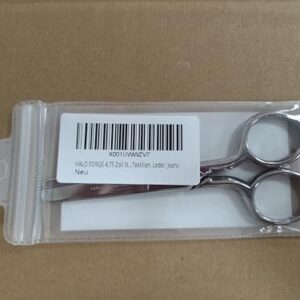 HALO FORGE Round Tip Sewing Scissors: Small Safety Sharp Tiny Fabric Scissors, 4.75 Inches Silver Stainless Steel Shears for Cutting Yarn Thread Embroidery knitting Needlework Cross Stitching