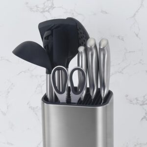 PTERSQ Stainless Steel Knife Holder & Utensil Holder, Knife Block, Knife Stand, Kitchenware Storage Knife Rack, Knife Seat Stainless Steel Knife Holder For Kitchen Knife holder