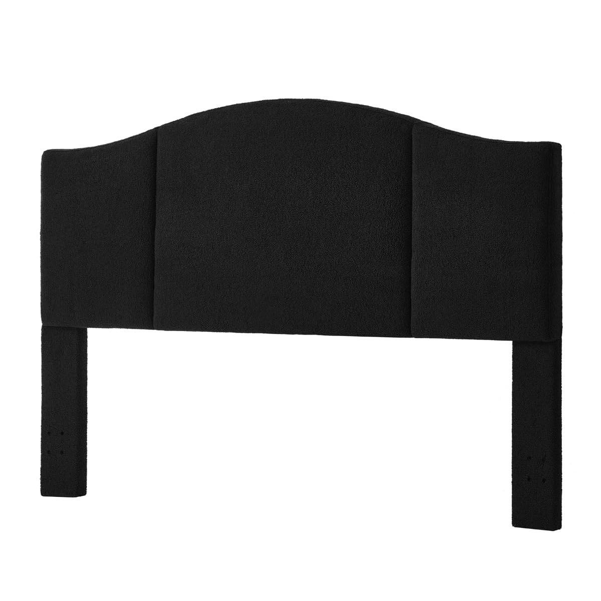 24KF Middle Century Upholstered Foldable Headboard King Headboard,Modern Boucle Teddy Fabric Headboard King/California King headboard 6033-K-Black