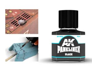 ak weathering paneliner ak12020 black (40ml)