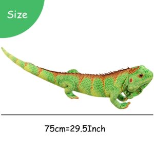 ELAINREN Lifelike Chameleon Stuffed Colorful Lizard Toy Realistic Green Chameleon Dragon Plush Pillow Soft Chameleon Lizard Plushie Dolls Gifts