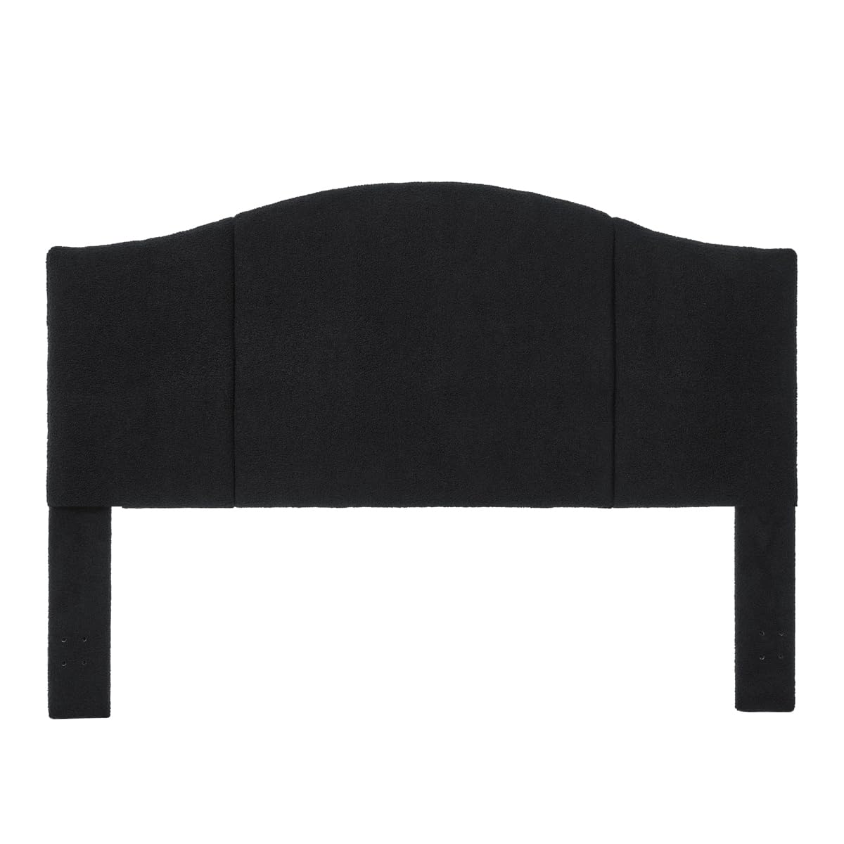 24KF Middle Century Upholstered Foldable Headboard King Headboard,Modern Boucle Teddy Fabric Headboard King/California King headboard 6033-K-Black