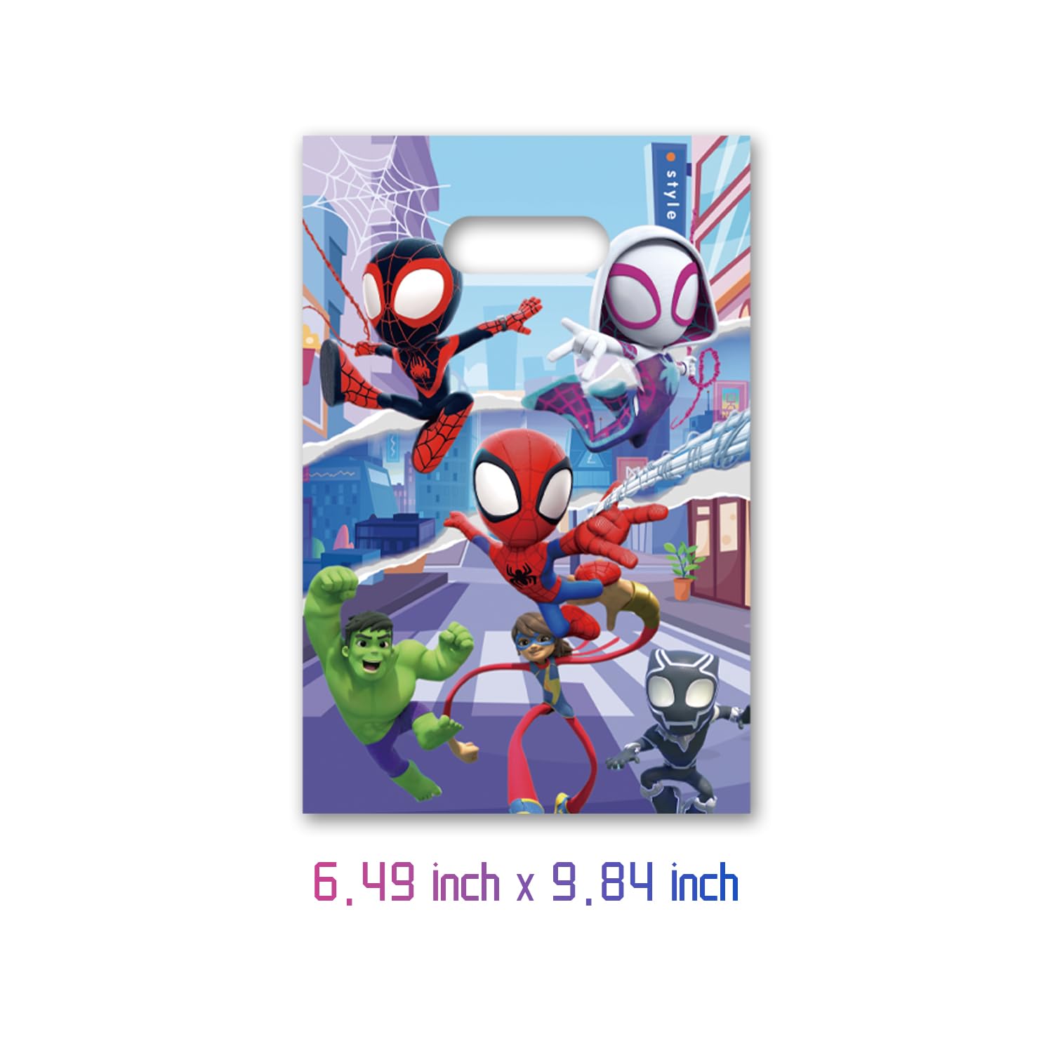 30Pcs Spidey and His Amazing Friends Party Gift Bags,Spidey Gooddie Bags Party Supplies Birthday Decoration Gift Bags Spidey Birthday Party Decorations