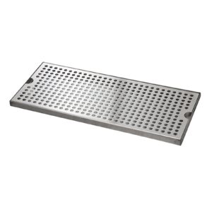 wrjahcg drip tray stainless steel,kegerator beer drip trays,20" length 7" width rectangular stainless steel beer surface mount drip tray,no drain,for home bar mini fridge without drain,40cm