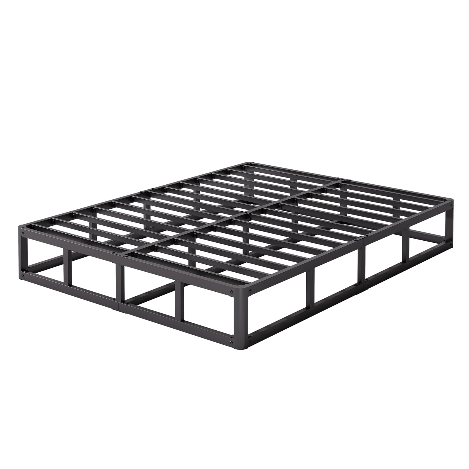 Bednowitz King Box Spring, 9 Inch High Profile Box-Spring with Fabric Bed Cover, Noise Free Sturdy Metal Frame, Heavy Duty Steel Structure Mattress Foundation, Easy Assembly