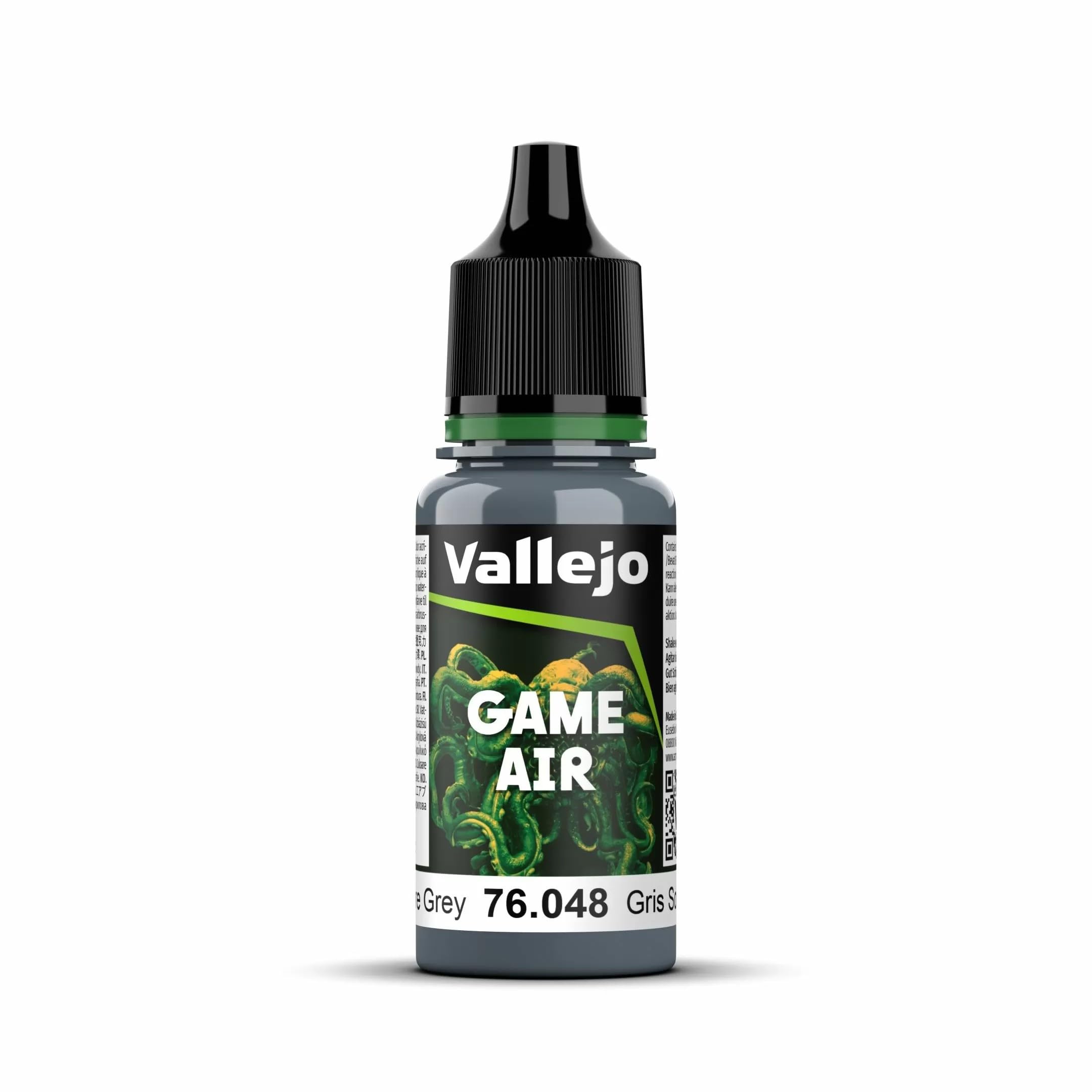 Vallejo AV AV Game Air 18ml - Sombre Grey Model Paint, VAL76048