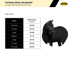 RESISTANCE Premium Horse Sleazy Full Body Slicker with Zipper Face & Forelock Saver Horse Care Sheet