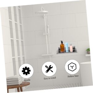 ULDIGI 1 Set Wall Mounted Bathroom Storage Rack Versatile Shower Organizer and Toilet Holder Stand Practical Floating Shelf for Home Organization and Sundries Storage