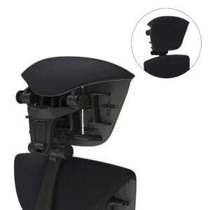 OFFICE LOGIX SHOP Embody Headrest Compatible with Herman Miller Embody Chair (Black Rythem Fabric/Gaphite Frame)