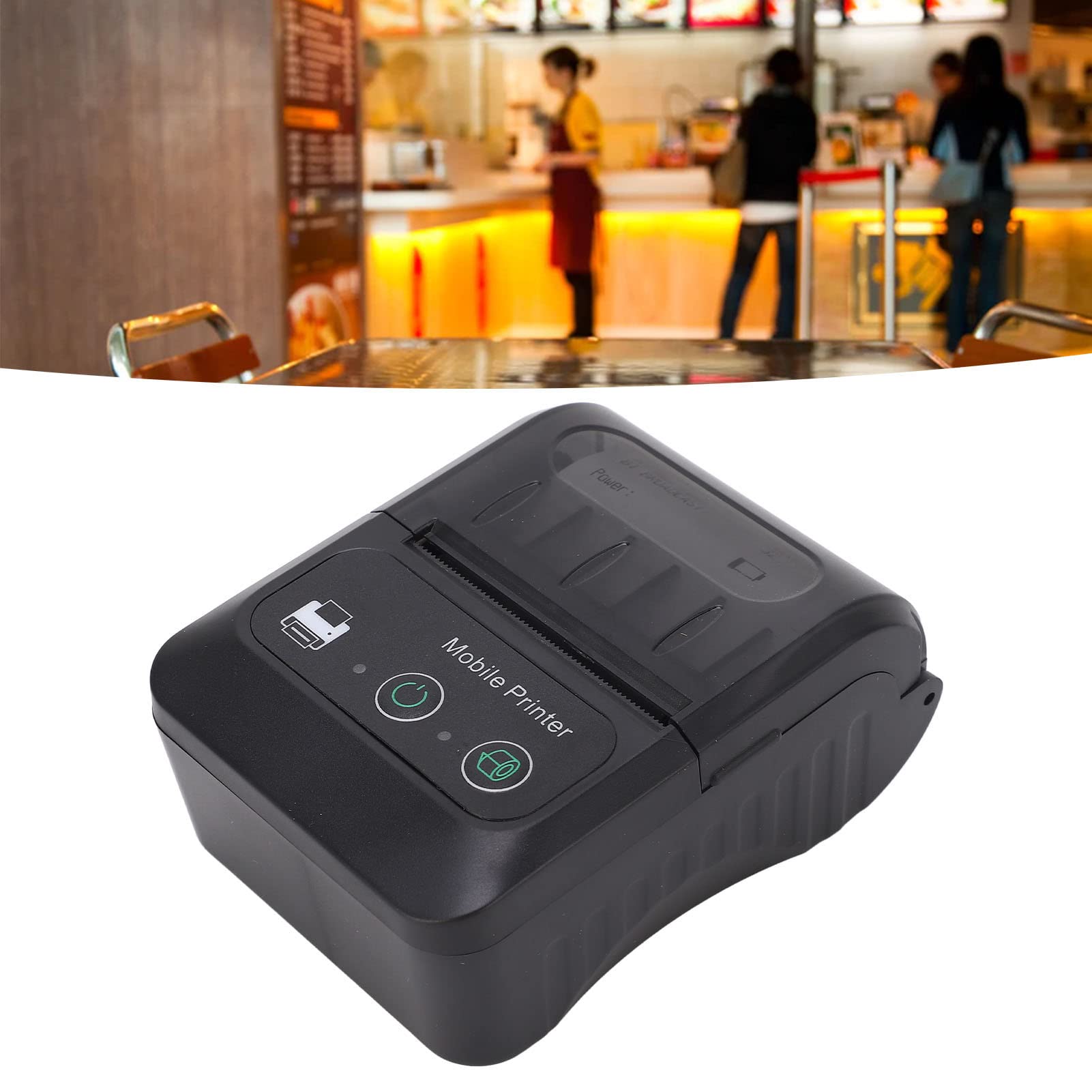 58mm Portable Mini Thermal QR Code Printer, USB Receipt Thermal Printer 2in Cordless USB Receipt Ticket Thermal Printer for Android