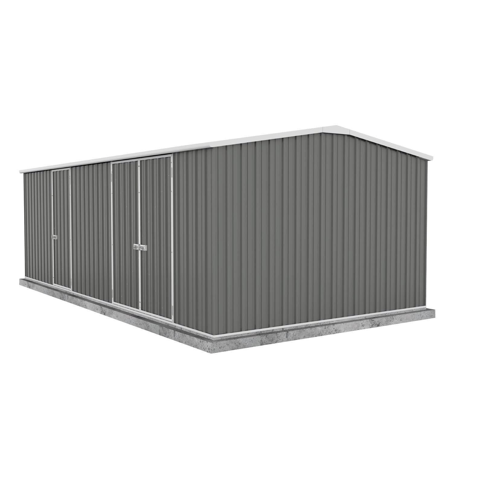 Absco Workshop 20 Ft. x 10 Ft. Metal Storage Shed DIY Galvanized Steel Sheds for Lawn Mower, Equipment, Workbench, Tools, Garden in The Yard, Garden, Patio, Outdoor Storage (Woodland Gray)