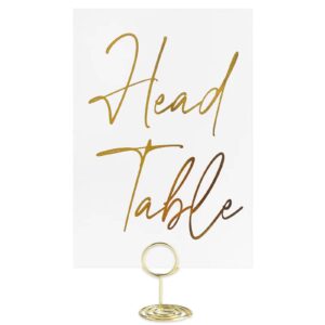 waynhui table cards numbers with head table 62pcs set double side printed gold table cards numbers for wedding reception 4x6 inches