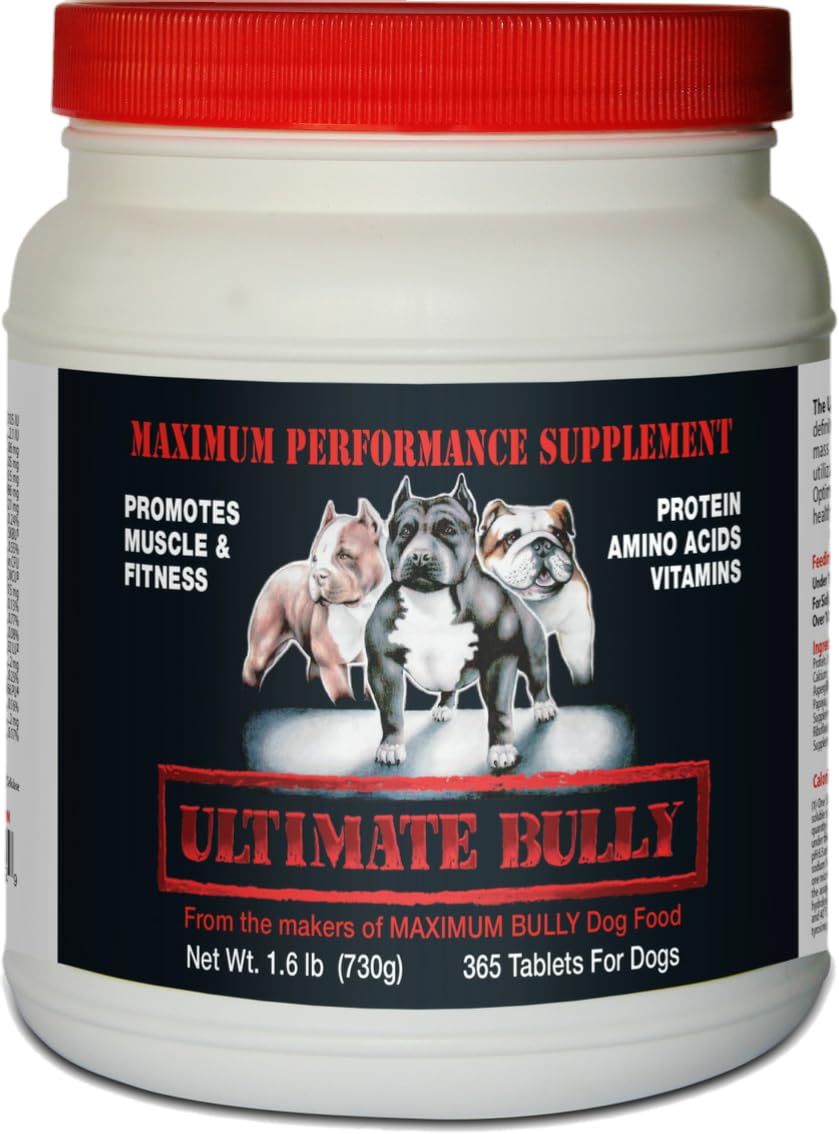 Ultimate Bully Performance Canine Supplement by Maximum Bully, 365 Tablets, Made in The USA …