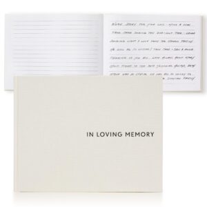 ZICOTO Beautiful Linen Funeral Guest Book for The Celebration of Life - The Perfect in Loving Memory Book with Ample Space to Sign in for Guests - Premium Craftsmanship for Honoring Loved Ones