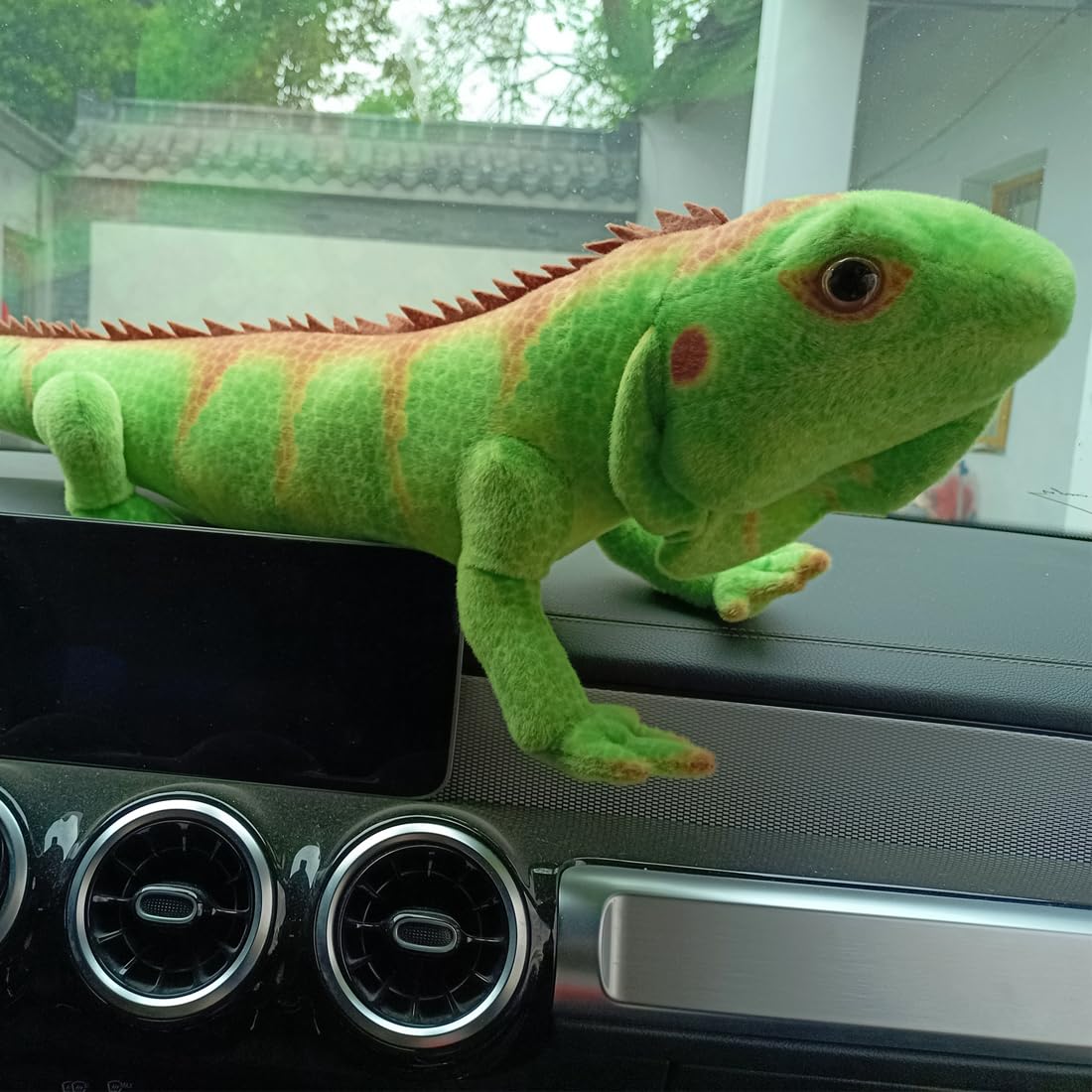 ELAINREN Lifelike Chameleon Stuffed Colorful Lizard Toy Realistic Green Chameleon Dragon Plush Pillow Soft Chameleon Lizard Plushie Dolls Gifts