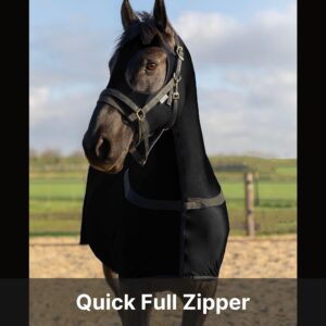 RESISTANCE Premium Horse Sleazy Full Body Slicker with Zipper Face & Forelock Saver Horse Care Sheet