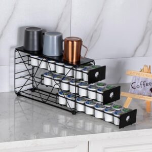 Flagship K Cup Holder 3 Tier Coffee Pod Holder for K Cup Organizer Save Space Countertop Kitchen (42 Pods Capacity)