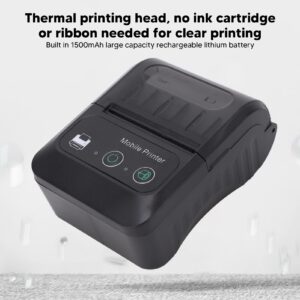 58mm Portable Mini Thermal QR Code Printer, USB Receipt Thermal Printer 2in Cordless USB Receipt Ticket Thermal Printer for Android