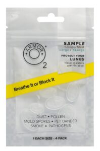 o2 armor nose filter - nose filters for welders - nasal filters for allergies - vented nose filter plugs - industrial nose filters for dust (variety sample 4 pack)