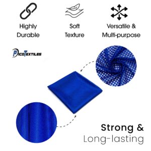 Pico Textiles 2 Yards Bolt – Royal Blue Polyester King Mesh Jersey Fabric - 60" Wide - Large Holes - Durable Athletic Mesh Fabric for Sewing Soccer and Basketball Jerseys Uniforms