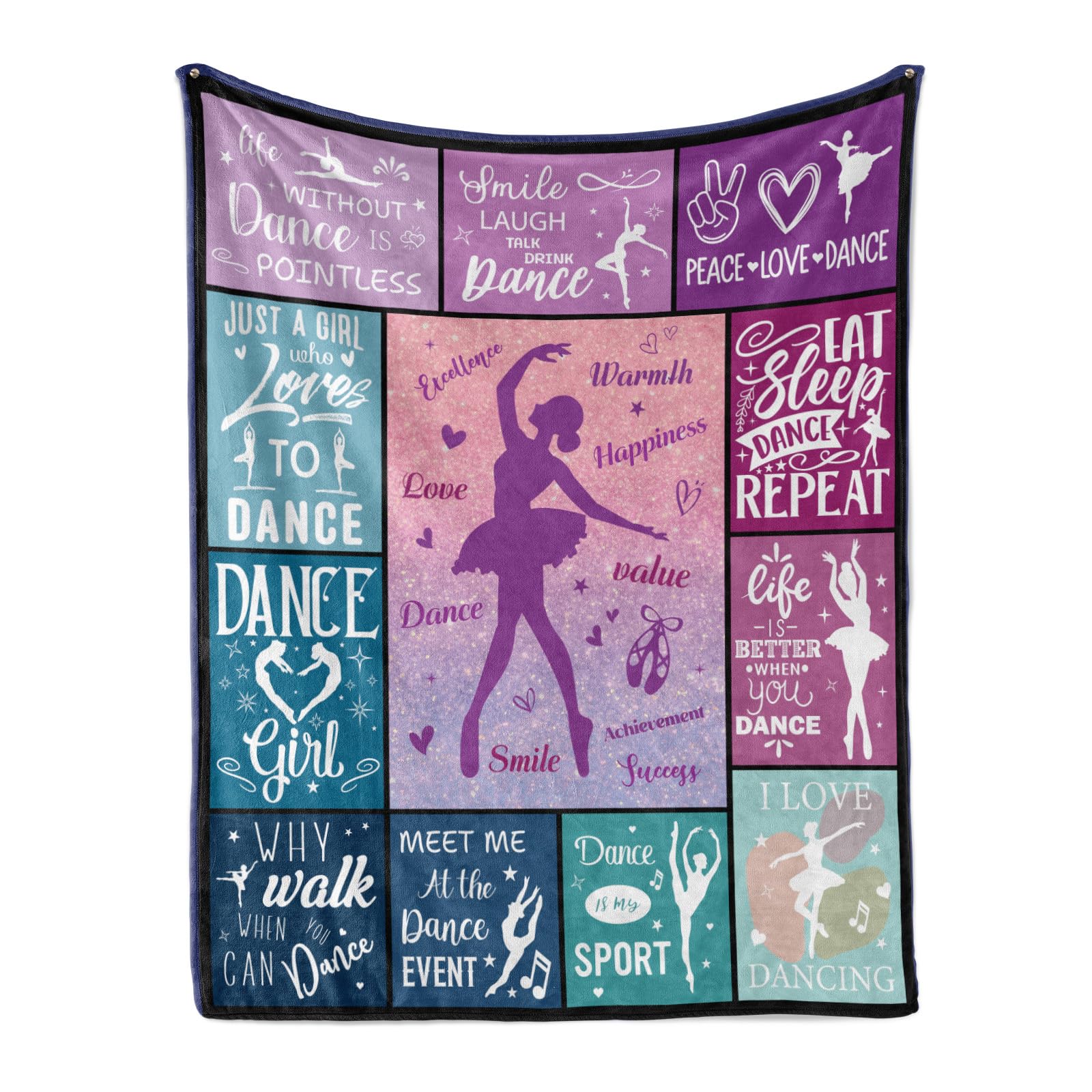 Dance Blanket Dance Present for Girls, Flannel Soft Warm Plush Sport Dance Throw Blanket for Girls Boys Teens Kids Dance Lovers All Season Couch Sofa Bed Living Room Decor 50"x60"