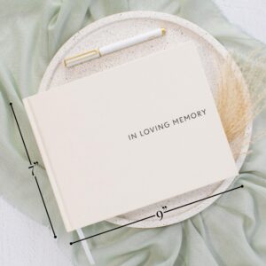 ZICOTO Beautiful Linen Funeral Guest Book for The Celebration of Life - The Perfect in Loving Memory Book with Ample Space to Sign in for Guests - Premium Craftsmanship for Honoring Loved Ones