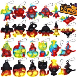 halloween party favors for kids pop fidget toys bulk it 24 pack,halloween party supplies halloween classroom favors mini pop keychain its halloween prizes for kids bulk halloween toys bulk goodie bag