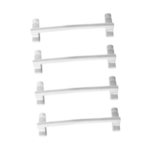 kontonty 4pcs door hook over door towel bar cabinet hooks towel hooks wall mounted towel holder kitchen dish cloth storage rod towel shelf for bathroom towel rack for cabinet hanger white