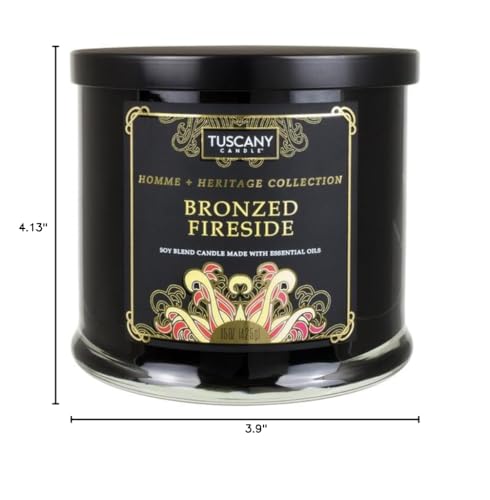 Tuscany Candle Bronzed Fireside Scented Jar Candle, 15 oz