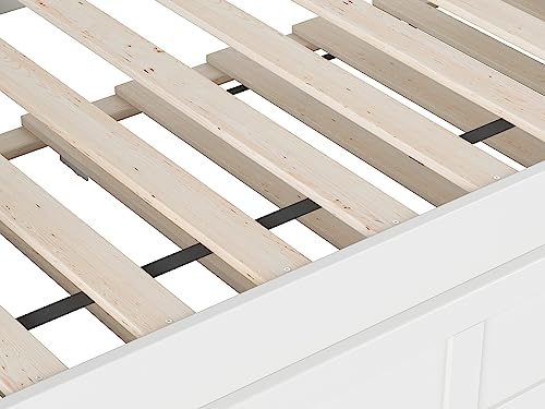 AFI, Acadia Twin Size Wood Daybed Frame with Twin Trundle, White