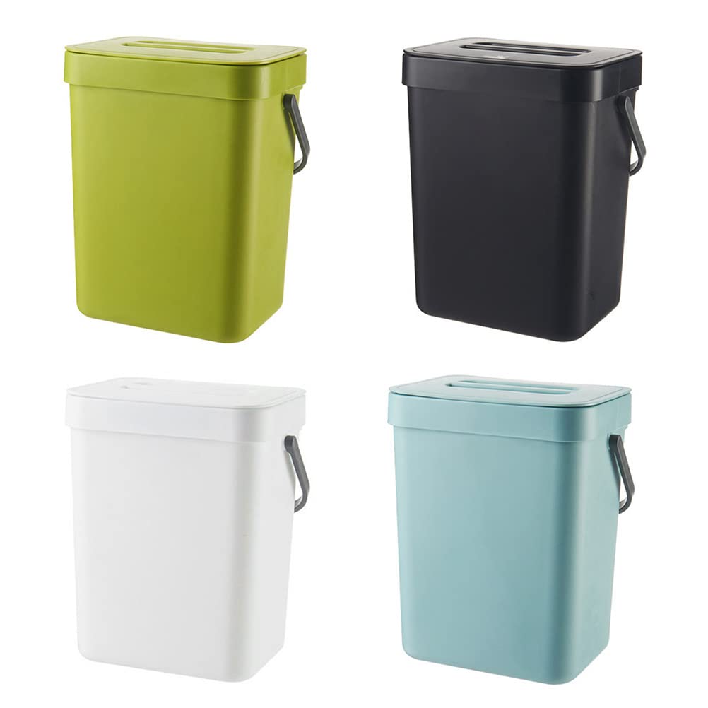 TYTOGE Small Kitchen Compost Bin 3L Kitchen Waste Bin Household Countertop Container with Lid for Rubbish Composter (D)