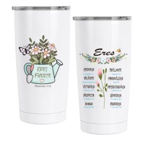 1step2dream spanish christian gifts for women | inspiration religious tumbler | self care, thank you gifts for mom,girlfriend, sister | 20 oz