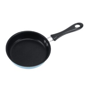 5 inch mini nonstick egg pan, small frying pan nonstick small egg frying pan single egg frying pan stainless steel egg pan blue