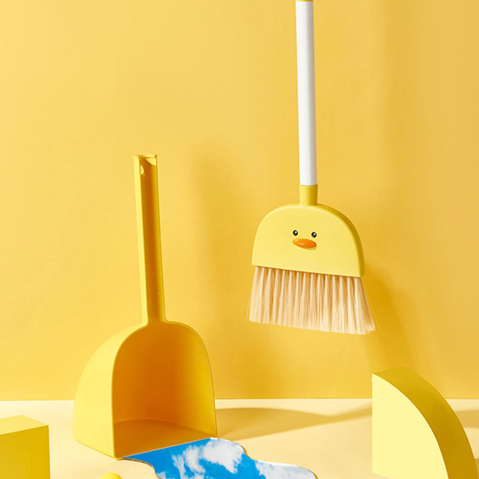 Kids Mini Broom Dustpan Set, Children's Cartoon Mini Broom Dustpan Set - Fun and Educational Cleaning Tool for Kids