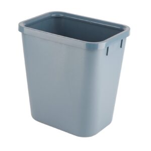 Waste Bin Rectangular Thick 8 L Plastic Open Top Waste Basket for Kitchen Bathroom Hotel Office 6.7in x 9.6in x 10in (Grey)