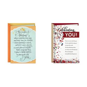 hallmark dayspring religious birthday card (blessings on your birthday) & dayspring religious birthday card (celebrating you)