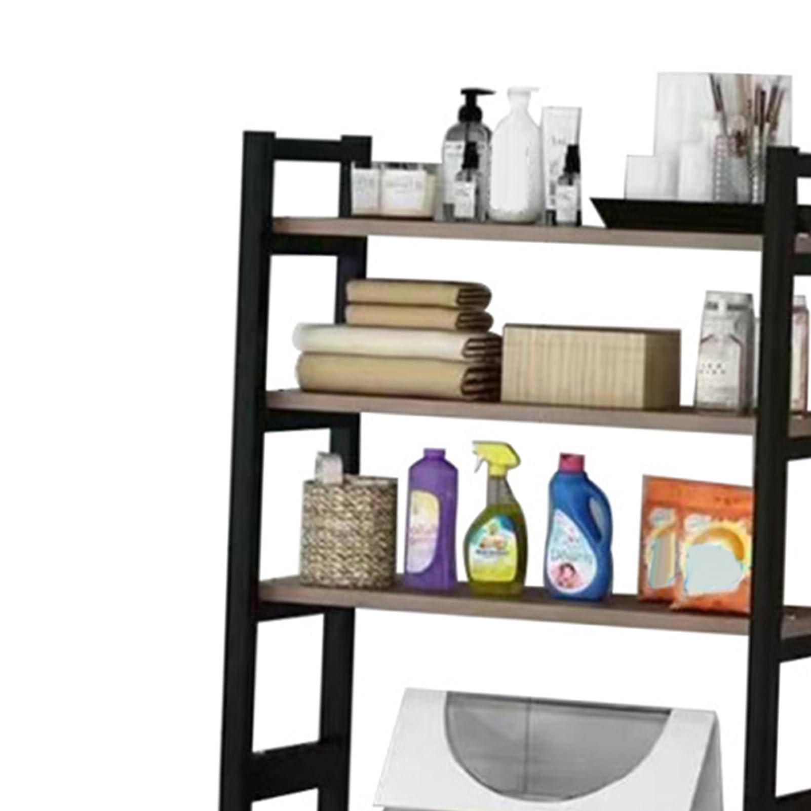 YOXIER Over-The-Toilet Storage Rack,3-Tier Bathroom Organizer Shelf Over Toilet,Bathroom Organizer,Freestanding Space Saver for Storage, Classification,& Organization of Household Toilet Items Black