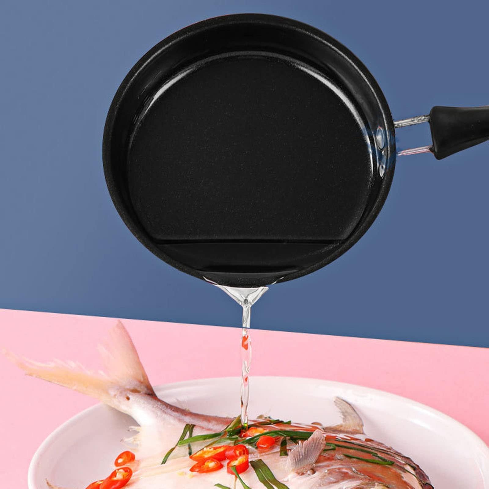 5 Inch Mini Nonstick Egg Pan, Small Frying Pan Nonstick Small Egg Frying Pan Single Egg Frying Pan Stainless Steel Egg Pan Blue