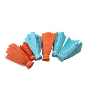 IGUO Orange Blue 3D Tissue Flowers Autumn Home Decorations 6PCS Flowers Wall Backdrop Decorations for Grad Party School Celebration Baby Shower Centerpiece Wedding Birthday Party