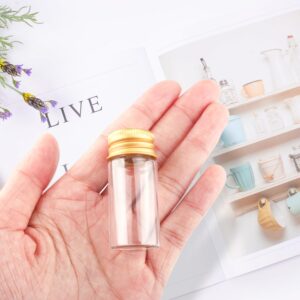 Wresty 10ml Mini Glass Jars 30 Pcs Glass Vials With Aluminum Screw Caps Empty Glass Bottles Sample Bottles Container For DIY Art Craft Decor Jewelry Storage